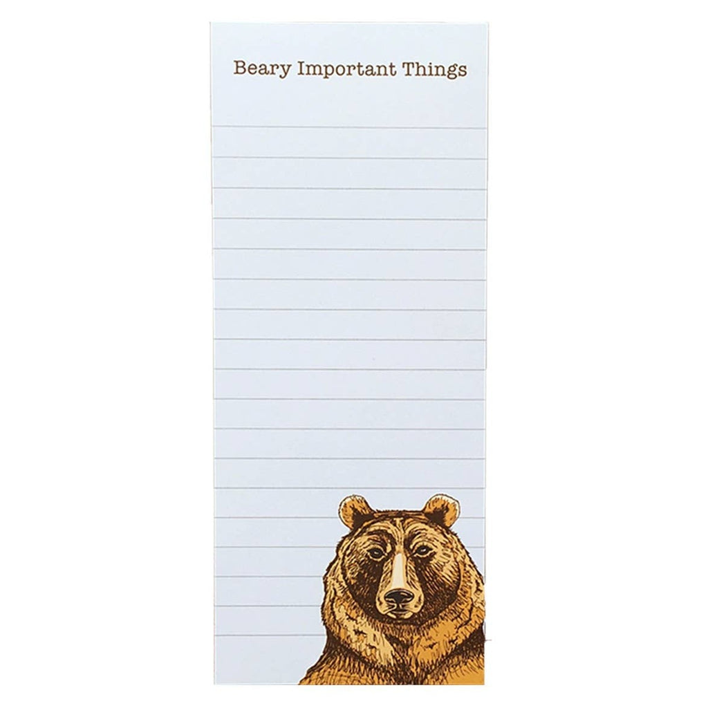 Grizzly Beary Important Things Notepad — Marrygrams