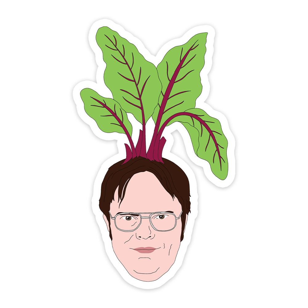 Dwight Schrute Farms Beet Office Vinyl Sticker — Marrygrams