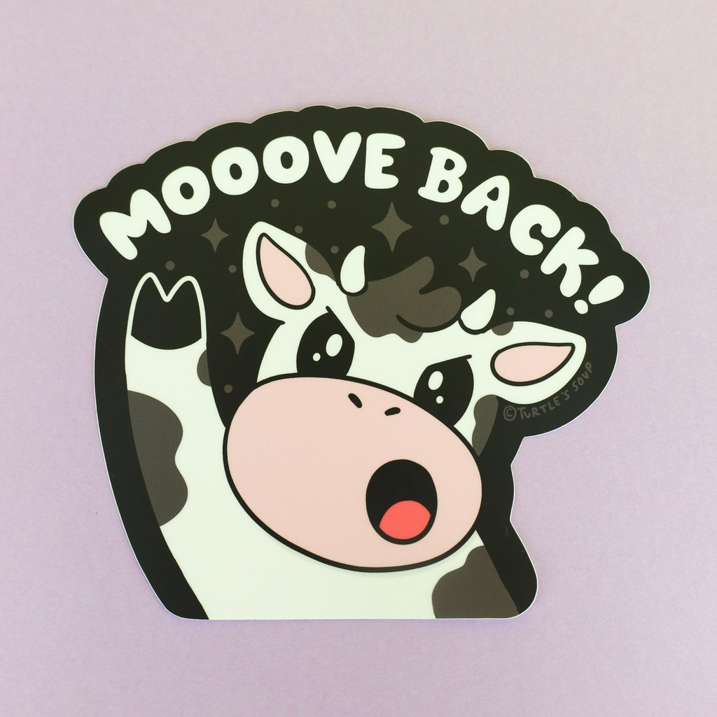 Mooove Back Cow Bumper Sticker — Marrygrams