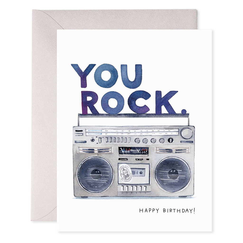 Boom Box You Rock Birthday Card — Marrygrams