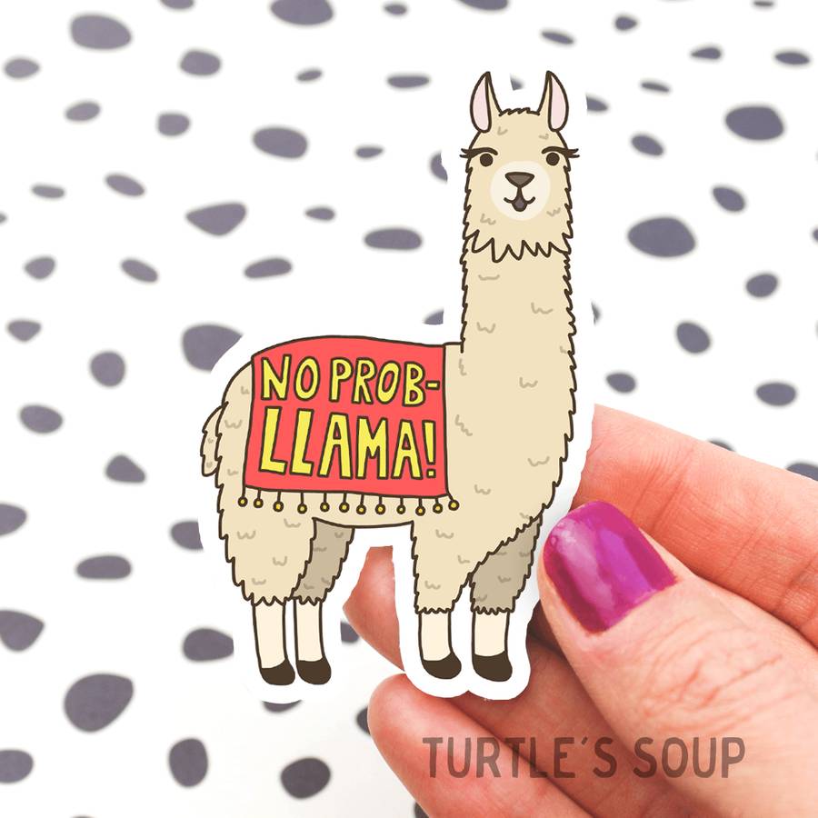 No Prob-Llama Vinyl Sticker — Marrygrams