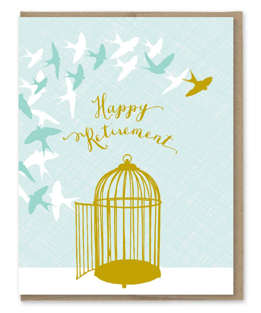 Bird Cage Happy Retirement Card — Marrygrams