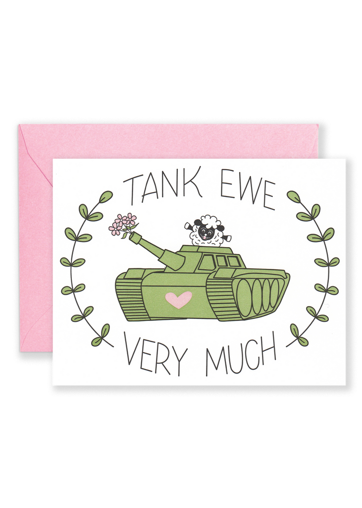 Tank Ewe Very Much Sheep Card — Marrygrams